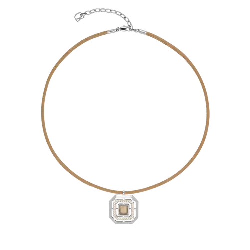 COEUR DE LION Necklace Amulet Icon Frame Soft - Sand Silver