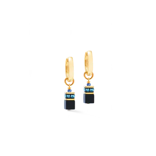 COEUR DE LION Geocube® Precious Classic Hoop Earrings - Midnight Black