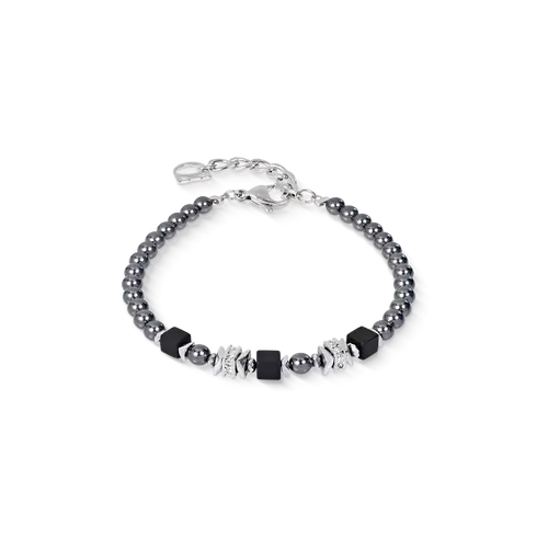COEUR DE LION Beads & Pearls Spike Bracelet - Grey-silver