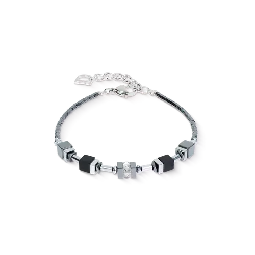 COEUR DE LION Cube Eclipse Bracelet Onyx - Black-silver