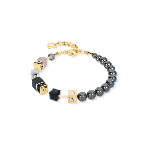 COEUR DE LION Geocube® Precious Fusion Pearls Bracelet - Grey-gold