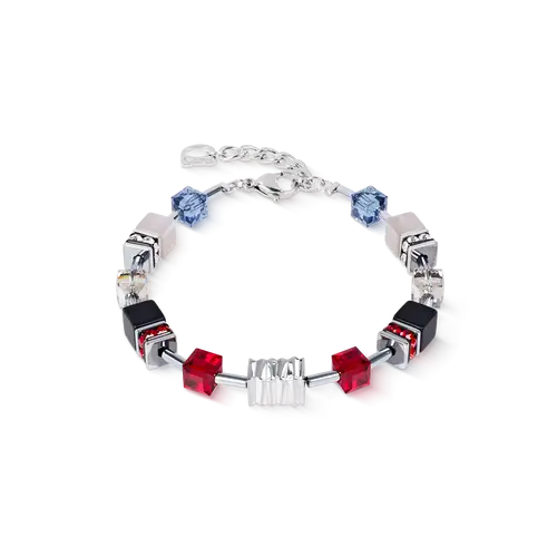 COEUR DE LION Geocube® Iconic Wave Bracelet - Grey-red