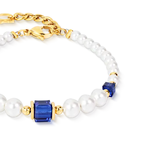 COEUR DE LION Cocktail Pearls Bracelet - Dark Blue