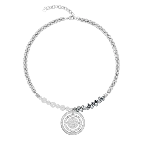 COEUR DE LION Necklace Amulet Fusion Sparkle - Sparkle Silver