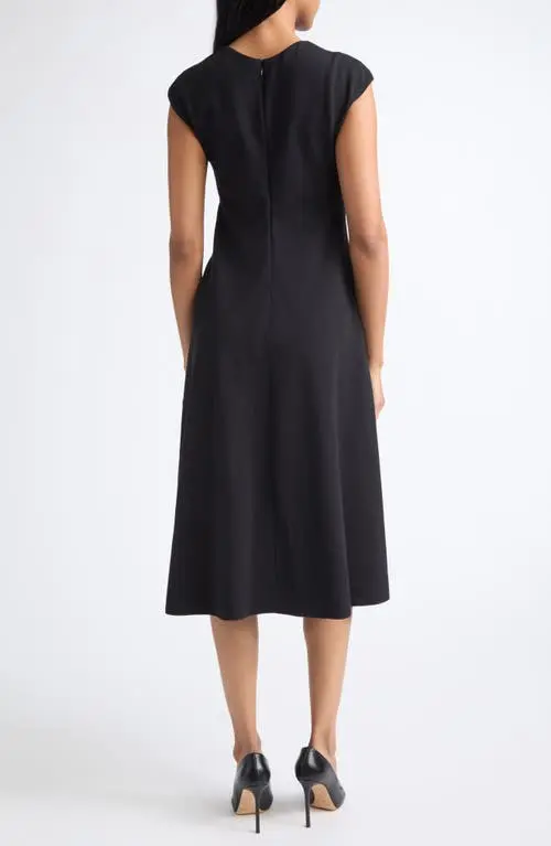 Emporio Armani Punto Milano V-neck Midi Dress