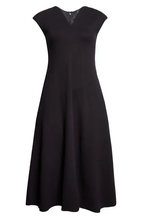 Emporio Armani Punto Milano V-neck Midi Dress
