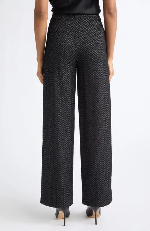 Emporio Armani Chevron Jersey Wide Leg Pants