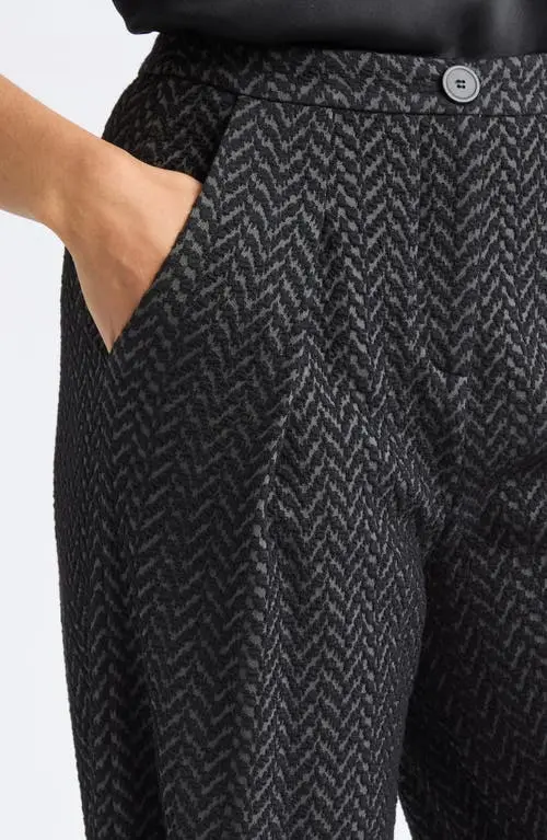 Emporio Armani Chevron Jersey Wide Leg Pants