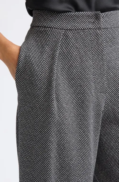 Emporio Armani Chevron Jacquard Wide Leg Pants