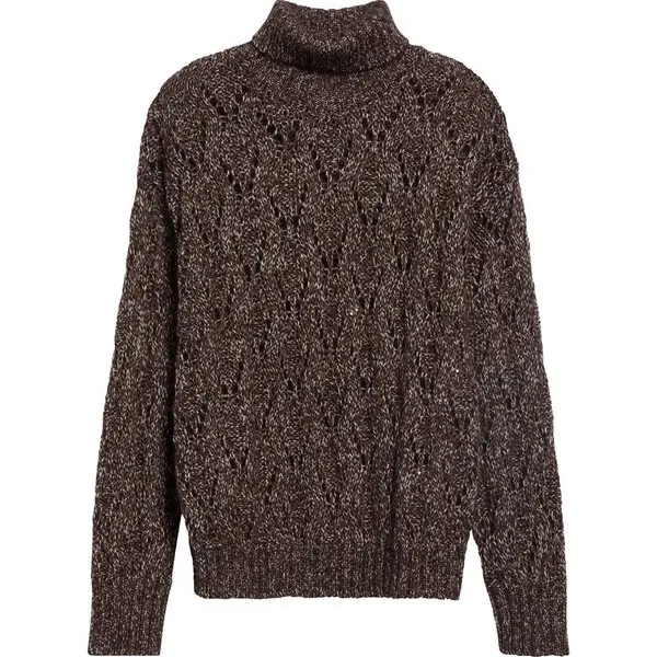 Eleventy Pointelle Turtleneck Sweater