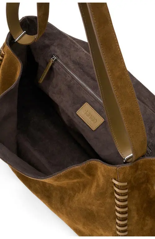 Staud Harlow Leather Messenger Bag