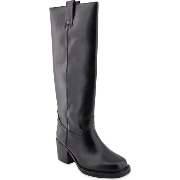 SHU SHOP Zadie Faux Leather Knee High Boot - Black