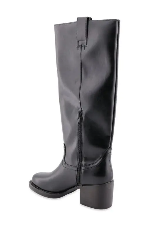 SHU SHOP Zadie Faux Leather Knee High Boot - Black