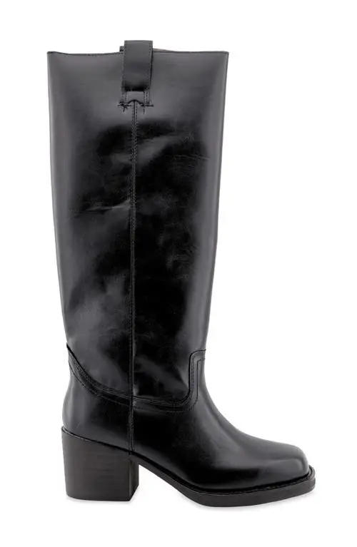 SHU SHOP Zadie Faux Leather Knee High Boot - Black