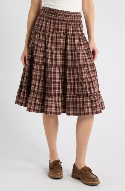 BDG URBAN OUTFITTERS Ella Tiered Midi Skirt