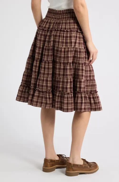 BDG URBAN OUTFITTERS Ella Tiered Midi Skirt