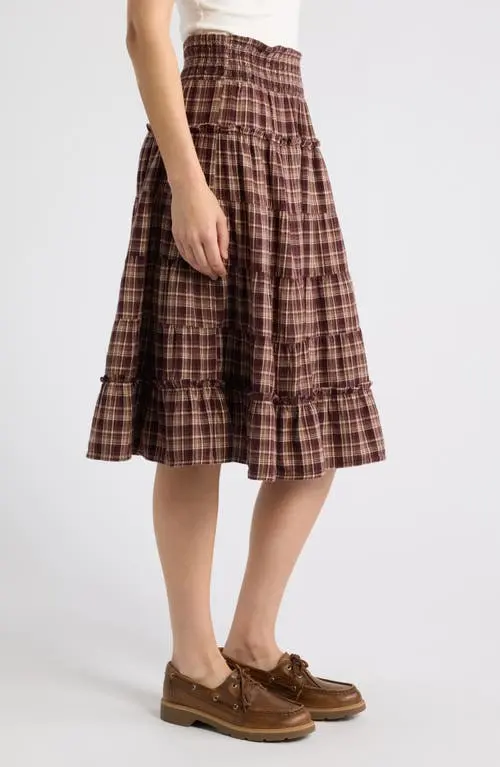 BDG URBAN OUTFITTERS Ella Tiered Midi Skirt