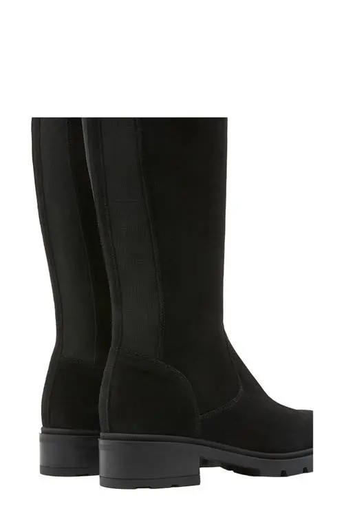La Canadienne Superb Knee High Bootwide Calf - Black Suede