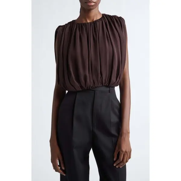 HEIRLOME Penny Silk Top - Ganache