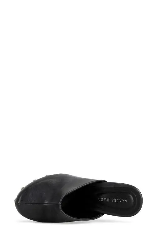 AZALEA WANG Riala Faux Leather Studded Wedge Mule