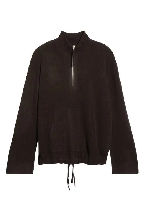 LESET Jesse Half-zip Wool Sweater - Chocolate