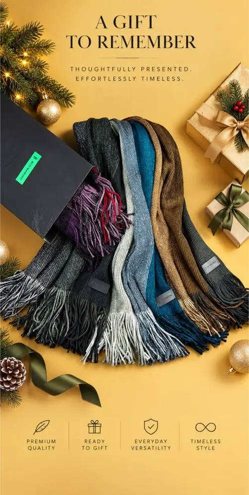 MIO MARINO King Striped Knit Scarf - Multi Purple