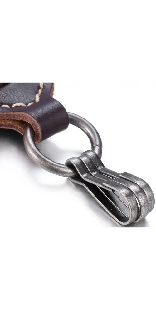 MIO MARINO Monogram Genuine Leather Keychain