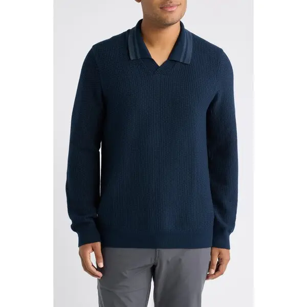 RHONE Back Nine Knit Polo - True Navy