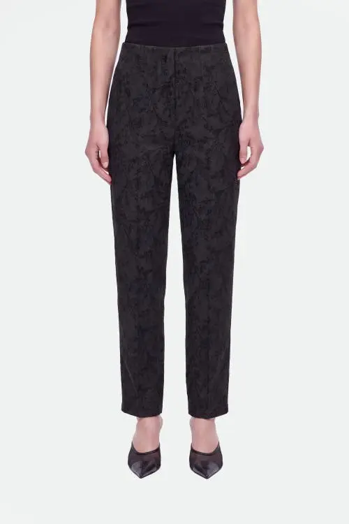 NOCTURNE Jacquard High Waist Carrot Trousers