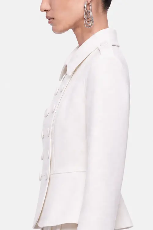 NOCTURNE Double Breasted Epaulette Jacket