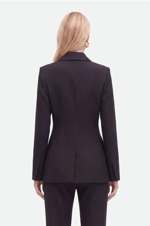 NOCTURNE Padded Shoulder Double Breasted Jacket