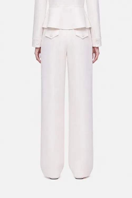 NOCTURNE Double Pleat Wide Leg Trousers