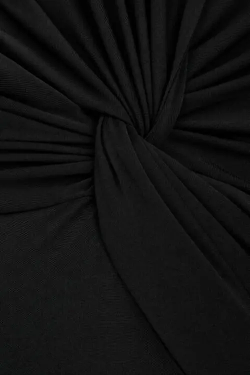 NOCTURNE Draped V Neck Maxi Dress