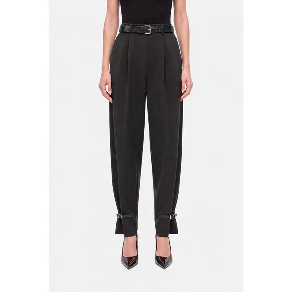 NOCTURNE Belt Detail Trousers - Black