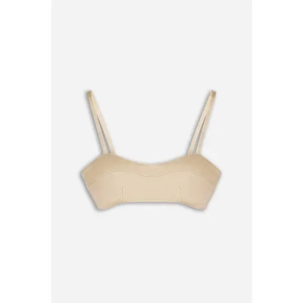 NOCTURNE String Strap Crop Top - Beige