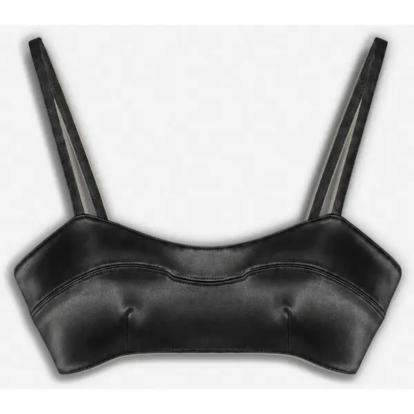 NOCTURNE String Strap Crop Top - Black