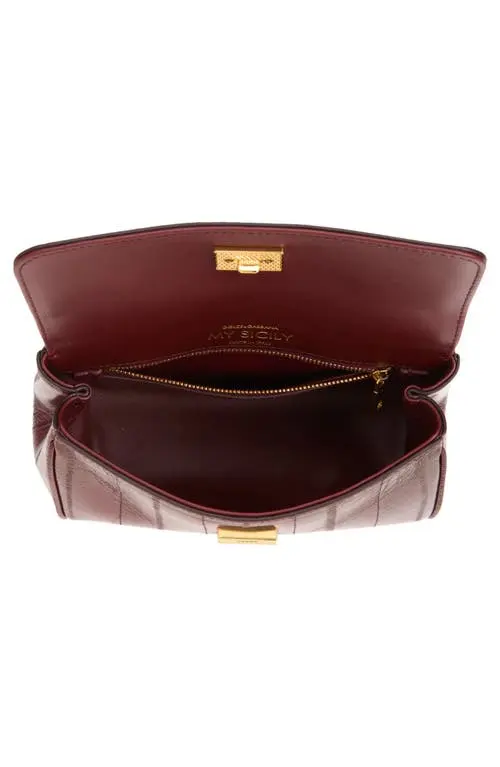 Dolce & Gabbana Small Sicily Anguilla Eel Skin Top Handle Bag