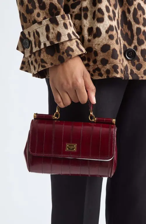 Dolce & Gabbana Small Sicily Anguilla Eel Skin Top Handle Bag