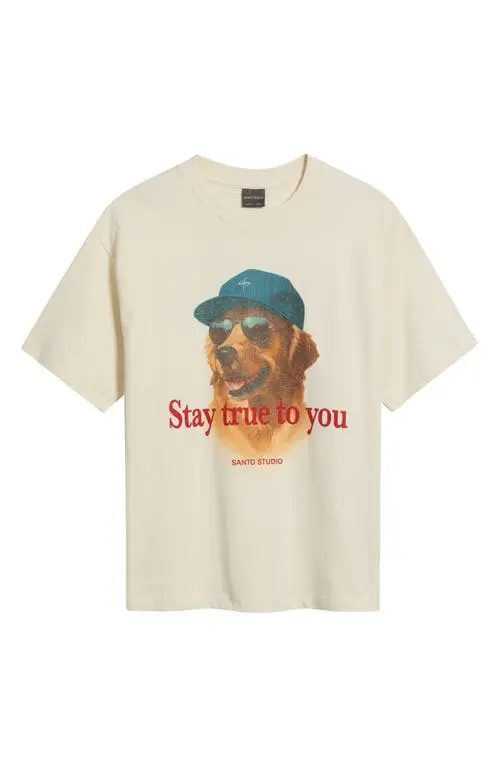SANTO STUDIO Stay True Graphic T-shirt
