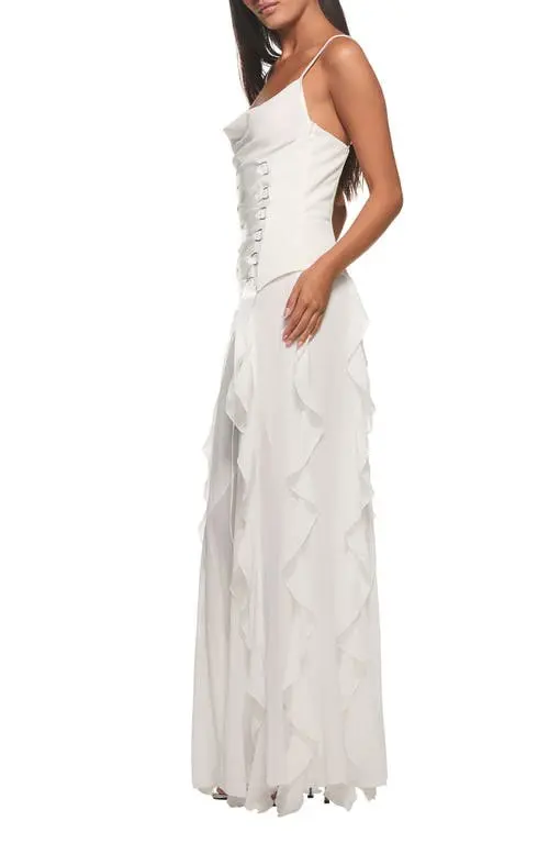 I.AM.GIA Marlette 2.0 Lace-up Ruffled Maxi Dress