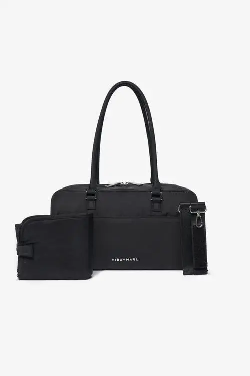 TIBA + MARL Riley Compact East-west Changing Bag Woven - Black