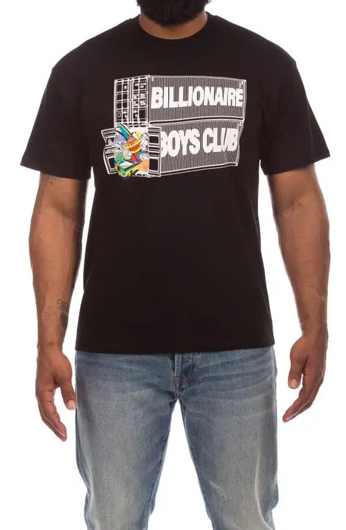 BILLIONAIRE BOYS CLUB Shipment Cotton Graphic T-shirt - Black
