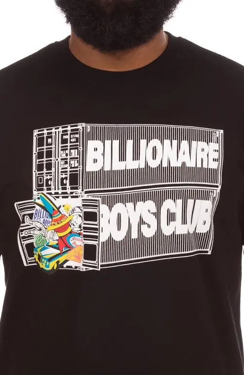 BILLIONAIRE BOYS CLUB Shipment Cotton Graphic T-shirt - Black