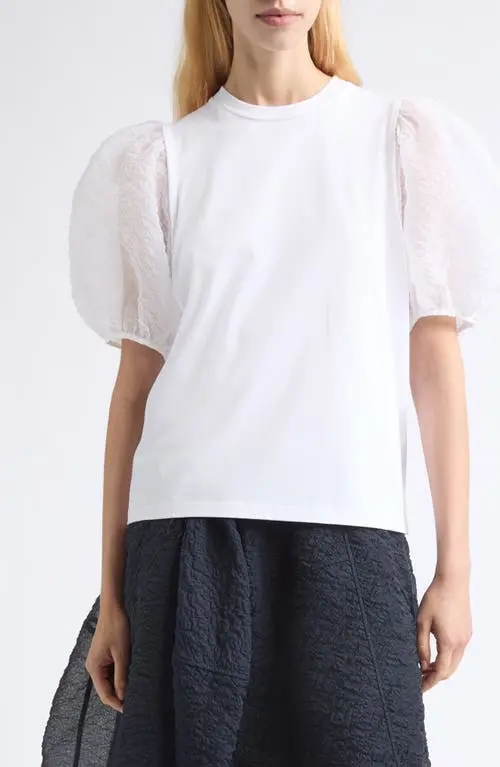Cecilie Bahnsen Cbben Puff Sleeve T-shirt - White
