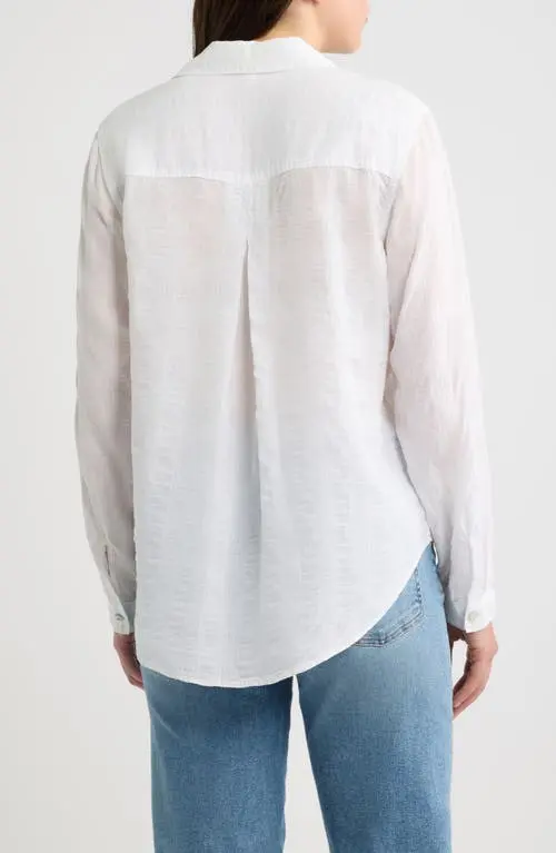 CLOTH & STONE Texture Button-up Shirt - White
