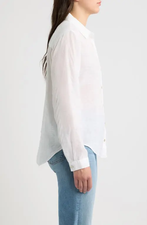 CLOTH & STONE Texture Button-up Shirt - White