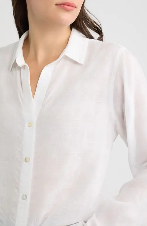 CLOTH & STONE Texture Button-up Shirt - White