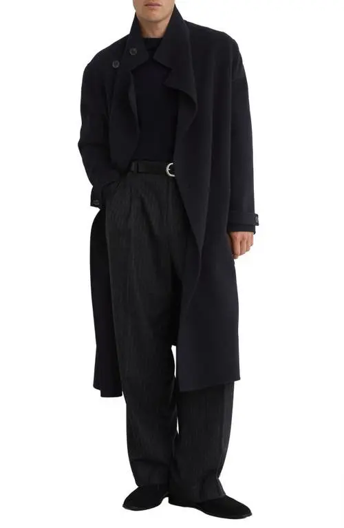 REISS Selation Wool Blend Belted Overcoat