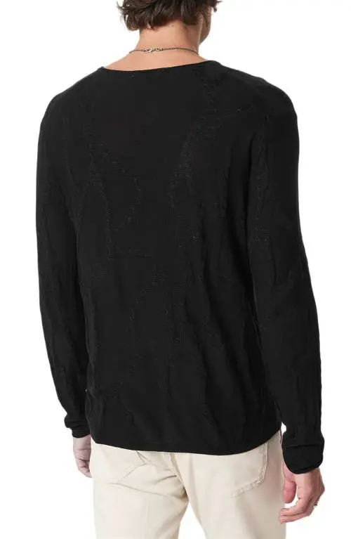 John Varvatos Addison Broken Twist Cable Sweater