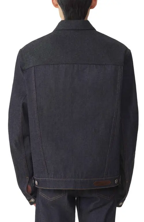 LANVIN Classic Jacket In Denim And Wool Flannel